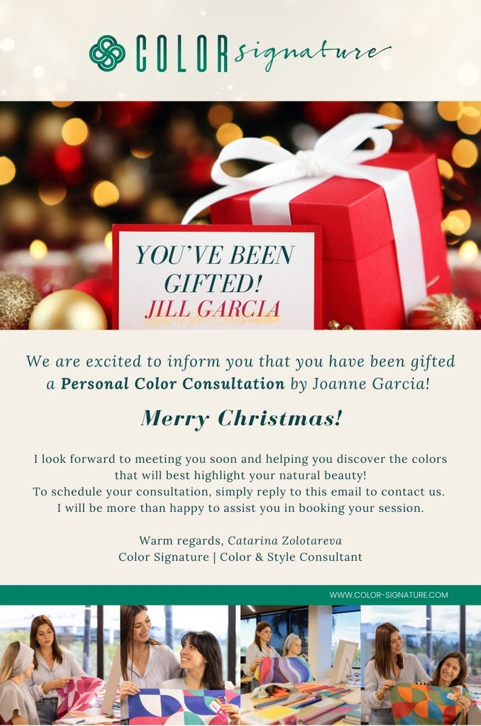 Personal Color Analysis Gift Card – Perfect Gift for Friends, Birthday ...
